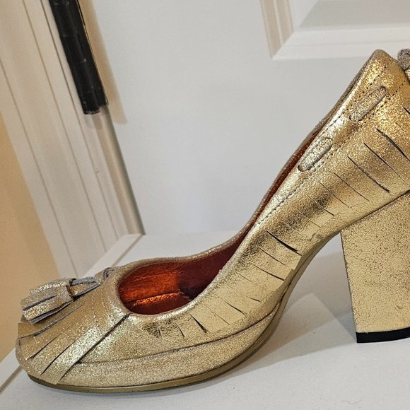 Irregular Choice | Shoes | Irregular Choice Gold Fringe Loafer Style ...